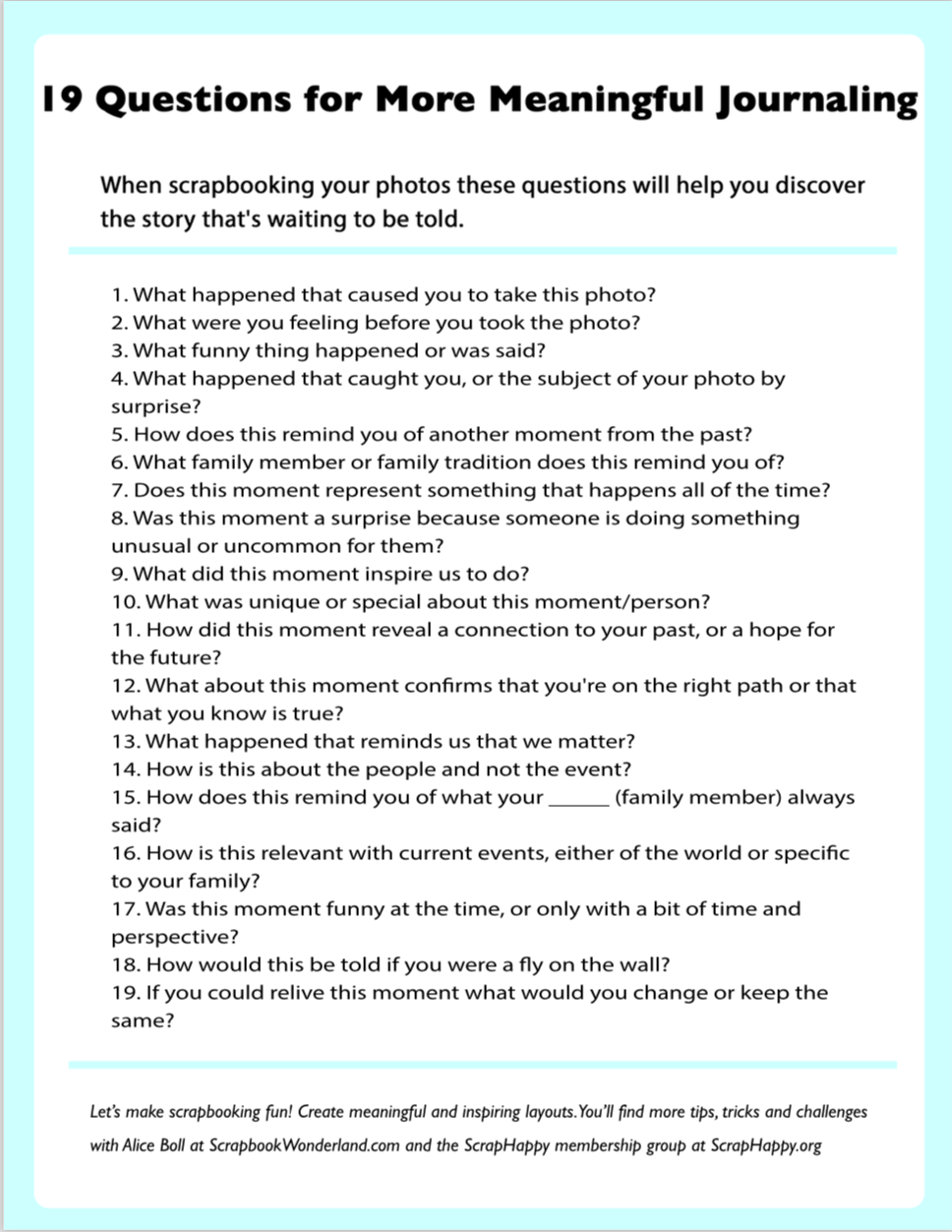 Scrapbook Wonderland — For the wonders of scrapbooking!